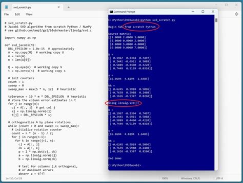 Singular Value Decomposition Svd From Scratch Using Python James D Mccaffrey