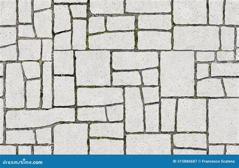 Seamless Texture Tile Useful For Rendering Of Self Locking Concrete