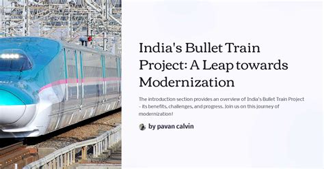 India S Bullet Train Project A Leap Towards Modernization
