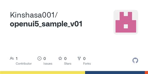 Github Kinshasa001openui5samplev01
