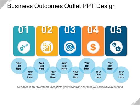 Business Outcomes Outlet Ppt Design Powerpoint Design Template