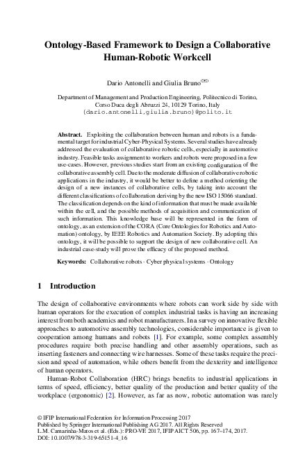 pdf ontology based framework to design a collaborative human robotic