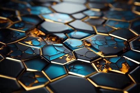 Structure Hexagonale Illustration En 3d Vecteur Premium Généré à Base