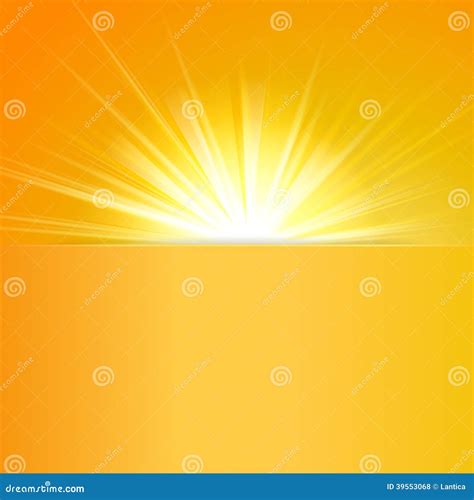 Сияющий вектор солнца солнечные лучи Sunrays Иллюстрация вектора