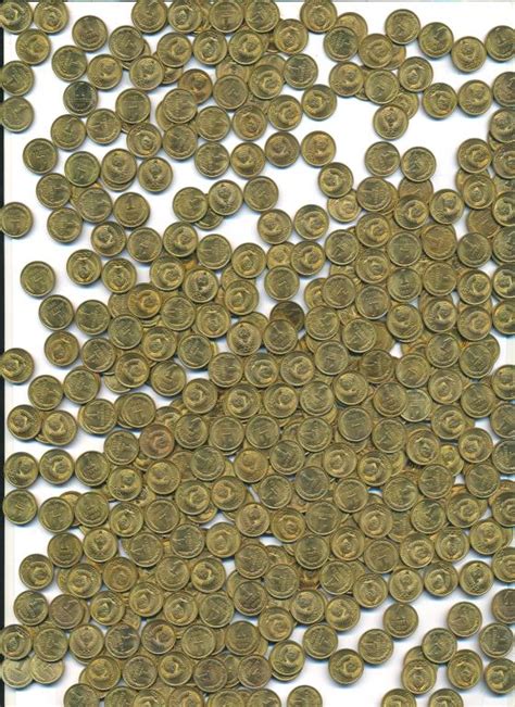 Лот монет СССР: 1 коп (500шт). 1990