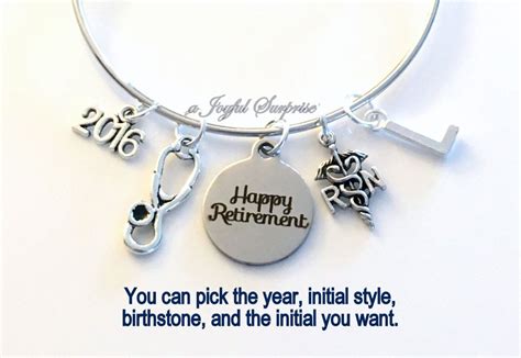 Rn Retirement T For Rn Nurse 2016 2017 Or 2018 Charm Bracelet