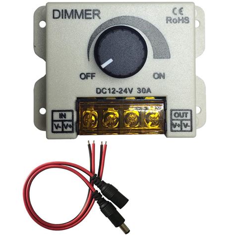Buy Auki DC V PWM Dimmer Switch With Knob ON Off Function White