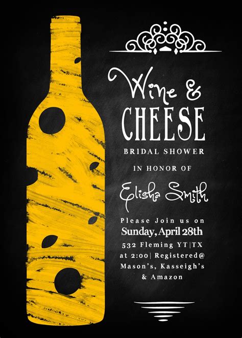Wine Cheese Bridal Shower Wording Wine And Cheese Bridal Shower