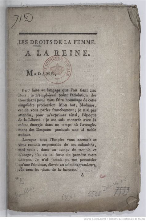 Olympe De Gouges Personnages Parcours Révolution