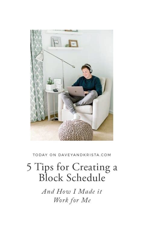 Block Scheduling 101 5 Tips For Creating A Block Schedule Davey Krista