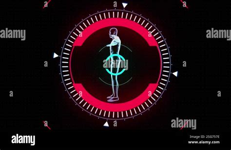 Animation Of Spinning Circle With Human Body Inside And Flickering