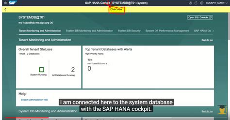 Sap Basis Made Easy Sap Hana Cockpit Notes 28 Creating New Tenant
