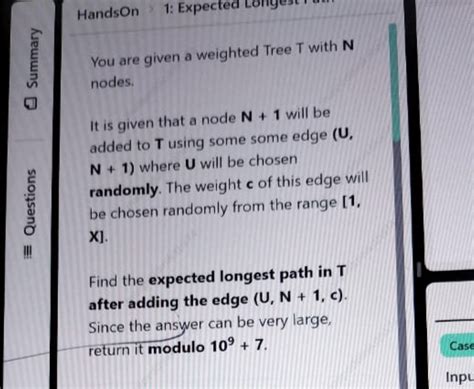 Handson 1 Expected You Are Given A Weighted Studyx