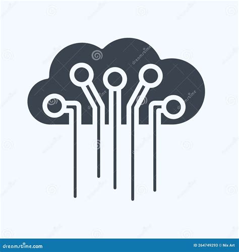 Icon Internet Of Things Related To Machine Learning Symbol Glyph Style Simple Design Editable