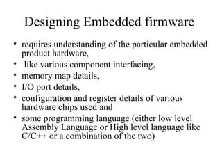 Module 3 Embedded System Firmware Code Ppt