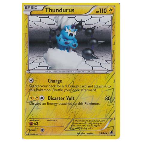 Pokemon Black And White Emerging Powers Reverse Holo Thundurus