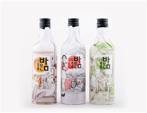 '좋은 밤'이 라는 소주. Soju by Unblvbl. Design concept on Behance