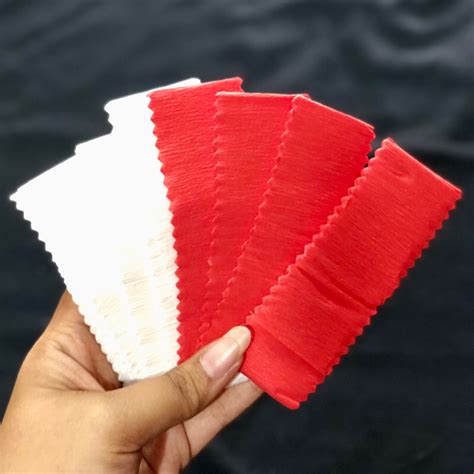 Jual Kertas Krep Merah Putih Potong Merah Putih Kertas Hiasan 17