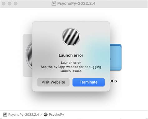 Launch Error Mac M1 Os Monterey 123 Other Psychopy