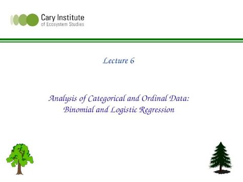 ppt analysis of categorical and ordinal data binomial and logistic