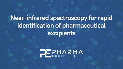 Near Infrared Spectroscopy For Rapid Identification Of Pharmaceutical