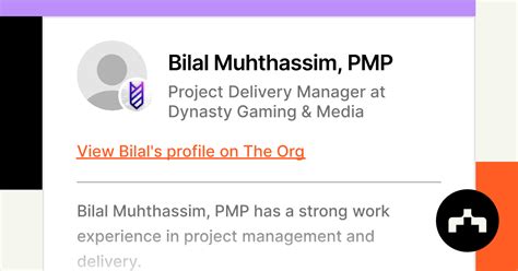 Bilal Muhthassim Pmp Project Delivery Manager At Dynasty Gaming