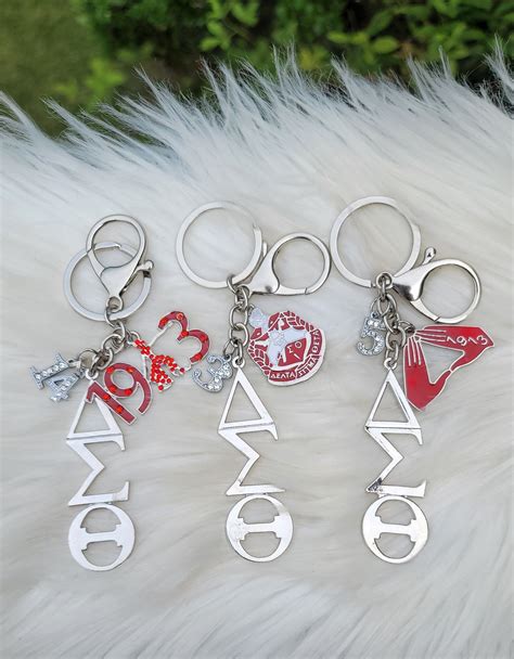 Delta Key Ring Delta Sigma Theta Key Ring Sorority Key Ring Dst