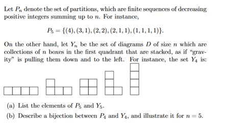 Solved Let Pn Denote The Set Of Partitions Which Are Finite