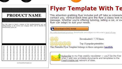 67 Creating Template Flyer Tear Off Tabs For Ms Word For Template Flyer