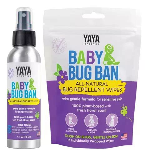 Yaya Organics Baby Bug Ban Spray Repelente Totalmente Natura Env O Gratis
