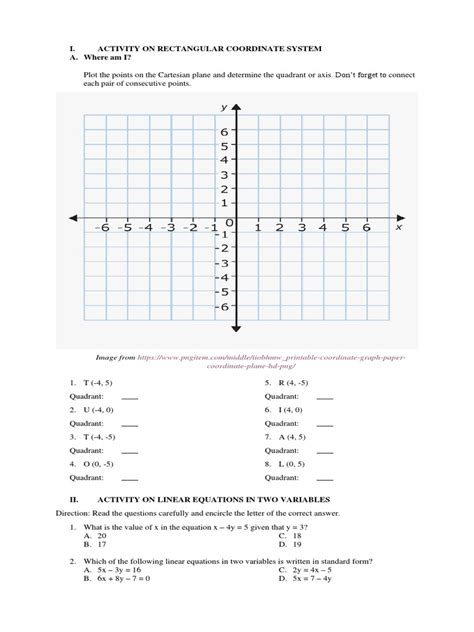 activity 3 key answers download free pdf cartesian coordinate