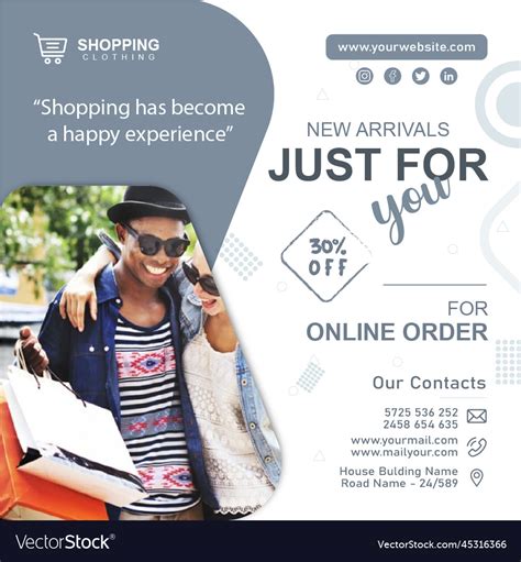 Business Fashion Sales Social Media Design Banner Vector Image