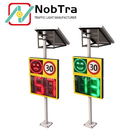 High Visibility Solar Powered Speed Displa Used In Road Vehicle Speed