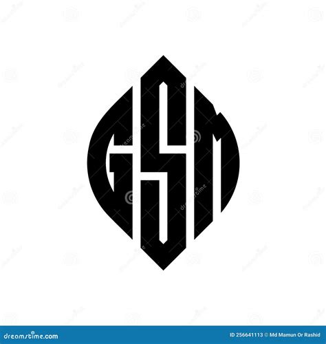 Gsm Circle Letter Logo Design With Circle And Ellipse Shape Gsm Ellipse Letters With