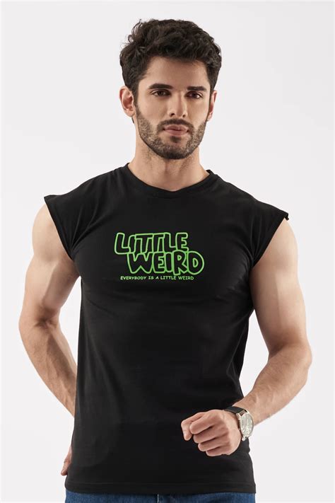 Mens Sleeveless T Shirt Black