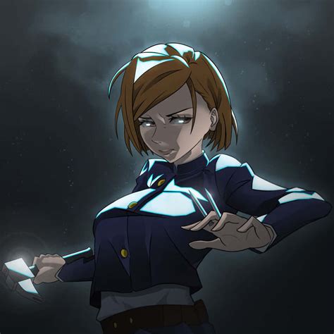 Nobara Kugisaki In Intense Action Pose Wallpaper Wallpapersok