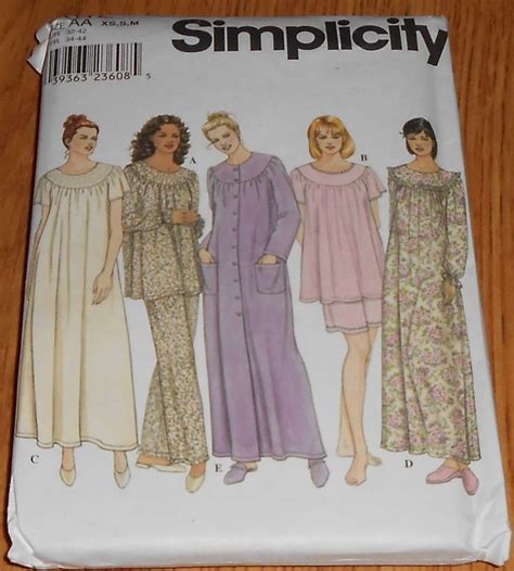 Simplicity Misses Sleepwear Sewing Pattern 9012 Xs S M Uncut