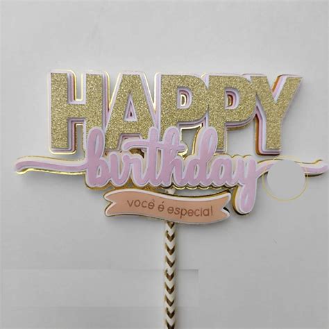 Arquivo De Corte Topo De Bolo Happy Birthday