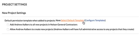 Assign A Project Permissions Template To A User In The Company Directory Procore
