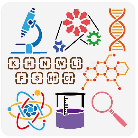 Wholesale FINGERINSPIRE Scientific Experiment Stencil For Painting X Inch Reusable