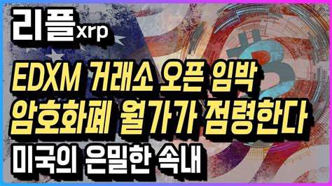 리플 Edxm 거래소 오픈 임박 암호화폐 월가가 점령한다 미국의 은밀한 속내 리플코인 리플 코인 Youtube