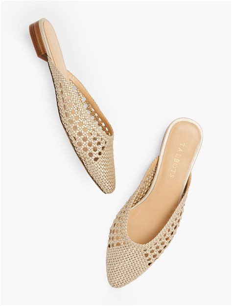 Edison Woven Mules Metallic Talbots