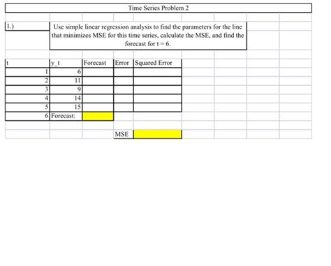 solved time series problem 2 use simple linear regression