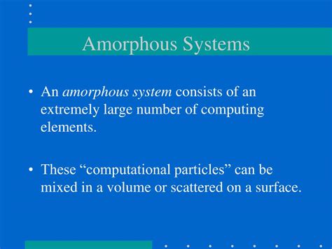 Ppt Amorphous Computing Engineering Coherent Systems With Unreliable