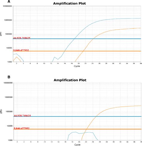 Amplification Curve Of Qpcr Assay A Amplification Curves Of A