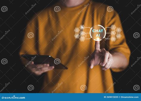 Ai Artificial Intelligence Chatbot Growing Concept Businessman Hand