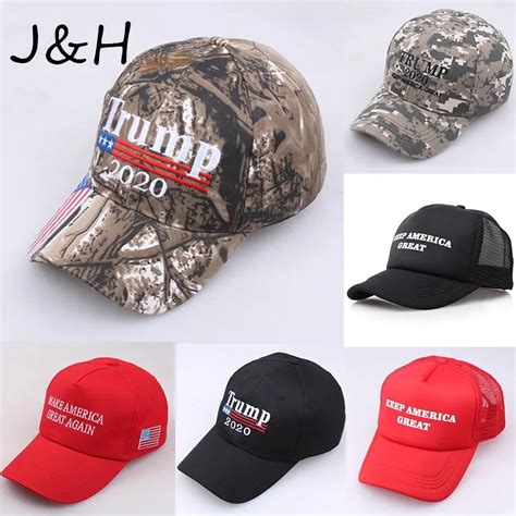 Hot Sale Embroidery Donald Trump 2020 Cap Camouflage Usa Flag Baseball
