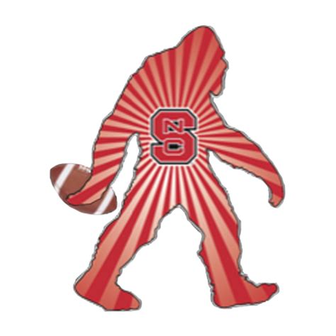 Nc State Wolfpack Red Bigfoot W Football Decal 25