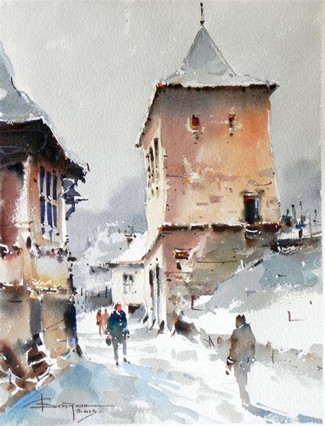 Artporfolio Acuarela Corneliu Dragan Targoviste 2 Watercolor City