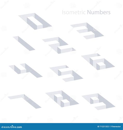Isometric Hole Font 3d Latin Gray Letters And Numbers Abc Signs